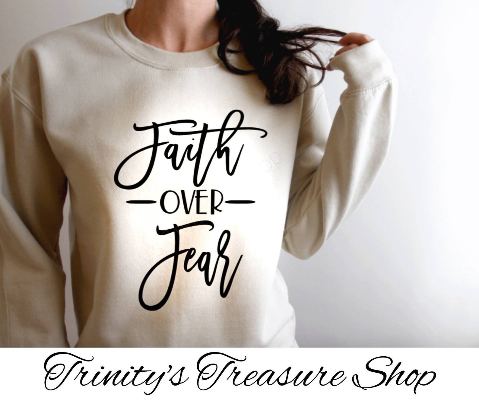 Faith Over Fear Sweatshirt Fall Sweatshirt Christian - Etsy
