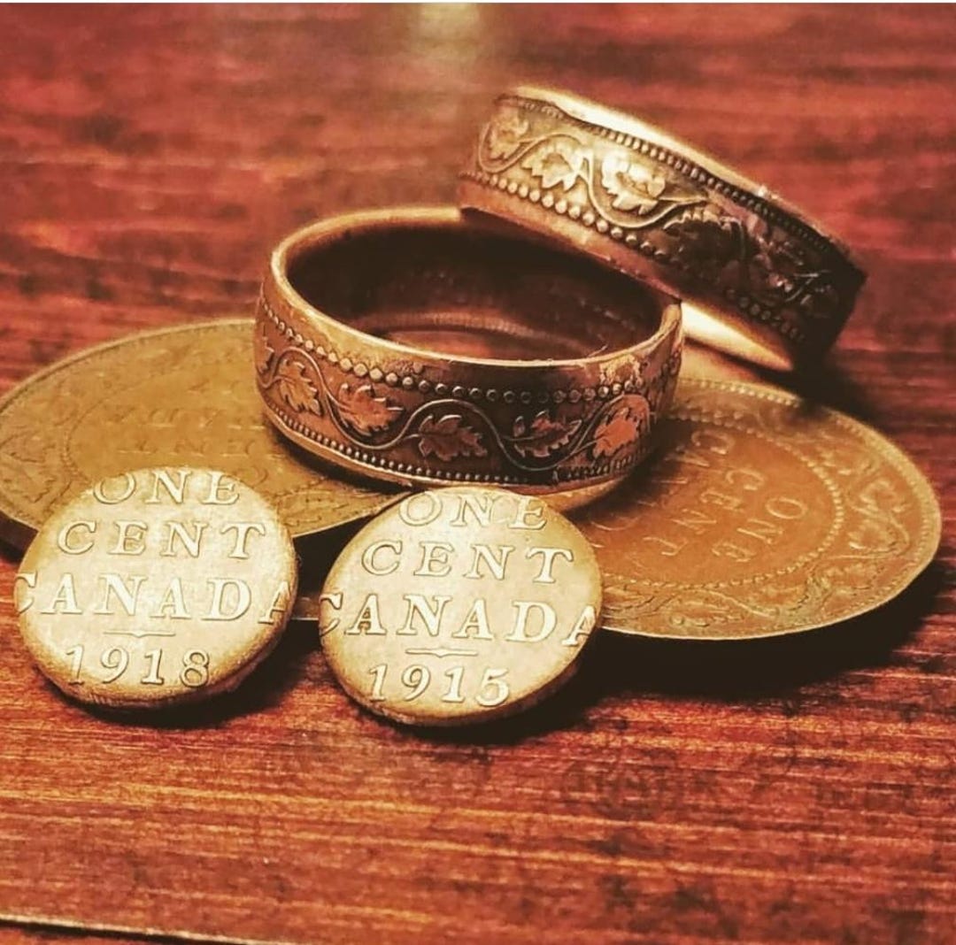 Canada Large Cent Copper Coin Ring Sizes 5-13 - Etsy