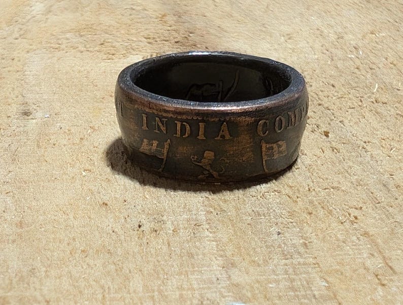 Rare 1803 East India Company Copper Coin Ring Size 8 - Etsy