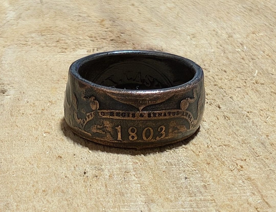 Rare 1803 East India Company Copper Coin Ring Size 8 - Etsy