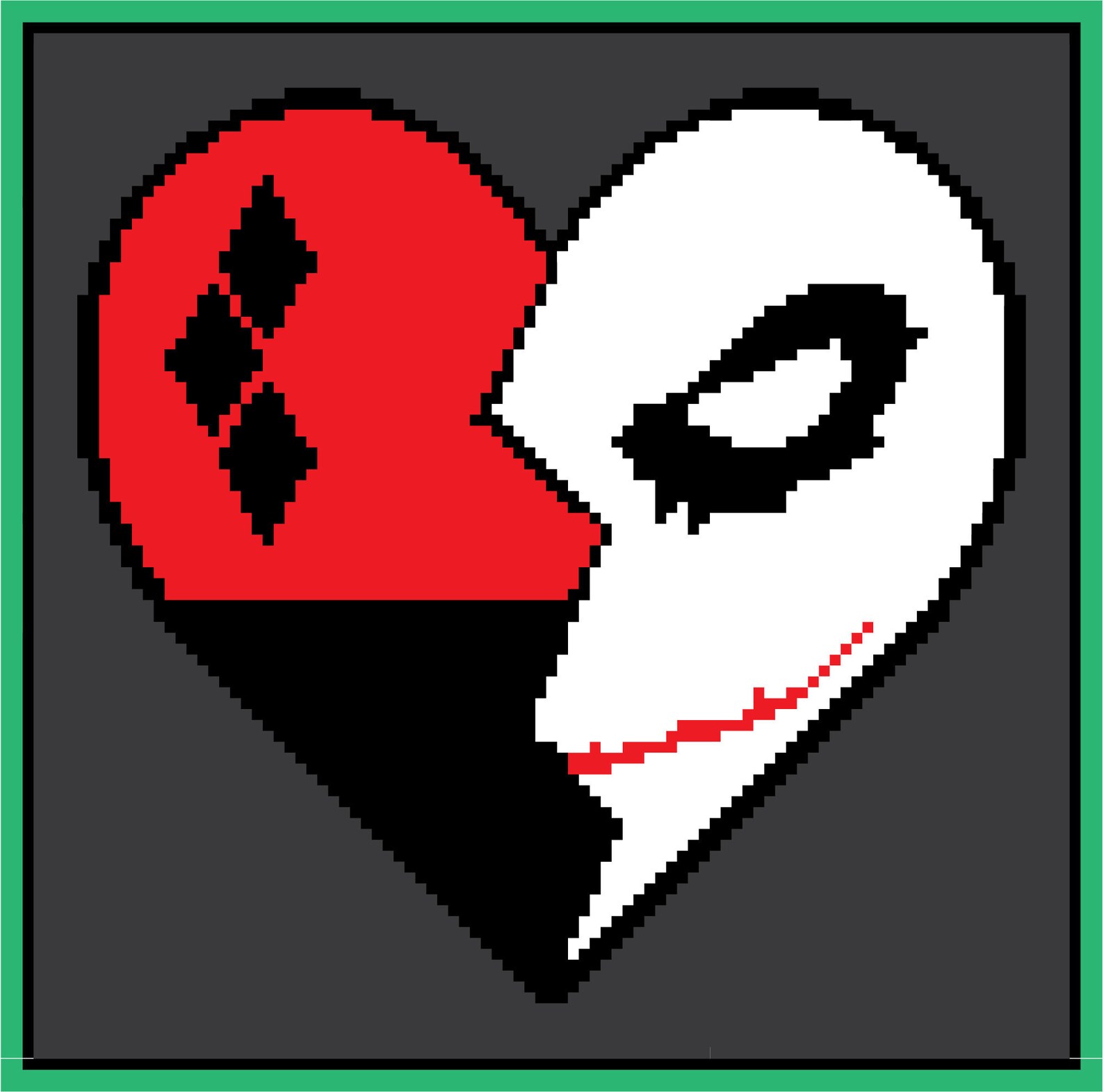 Harley Joker Heart Graph - Etsy