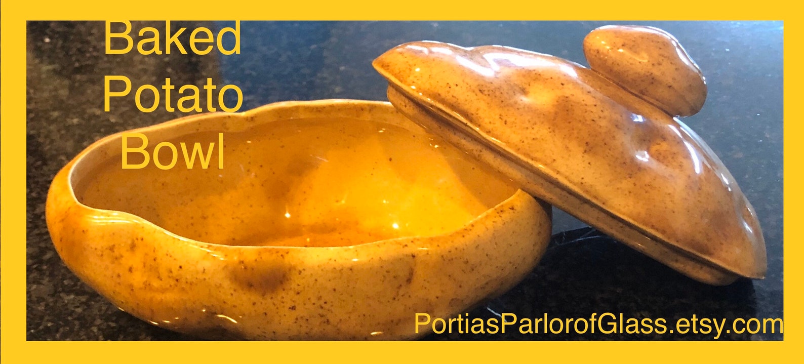 Vintage Ceramic Realistic Baked Potato Shaped or Avocado Shaped Serving ...