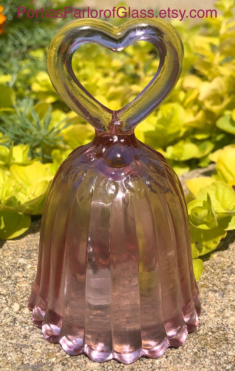 1980/90 Fenton dusty Rose Pink Glass Bells - Etsy