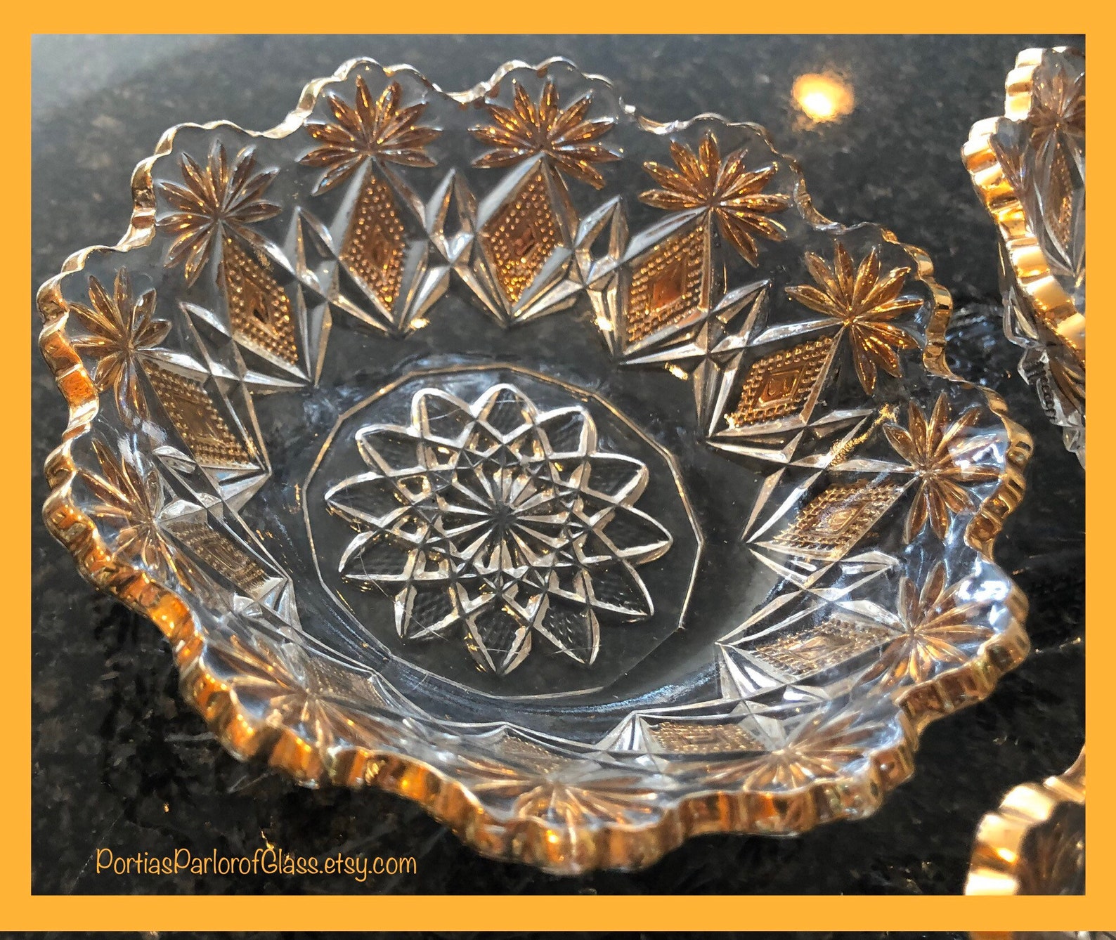 1896 EAPG US Glass Pattern 15046 Victor Shoshone Set of Four | Etsy