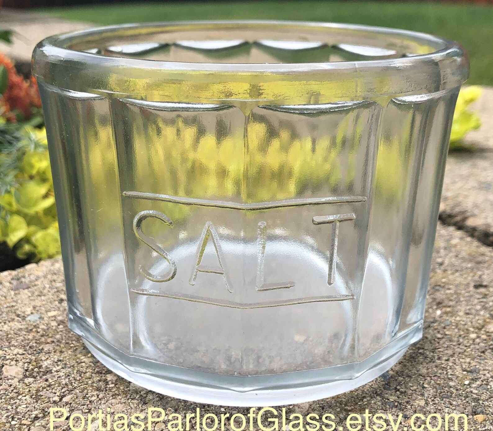 Vintage Style 4 1/2 Round Glass SALT Cellar | Etsy