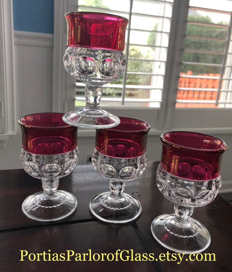 1950s King’s Crown Ruby Flash Collection by TIFFIN-FRANCISCAN - Etsy