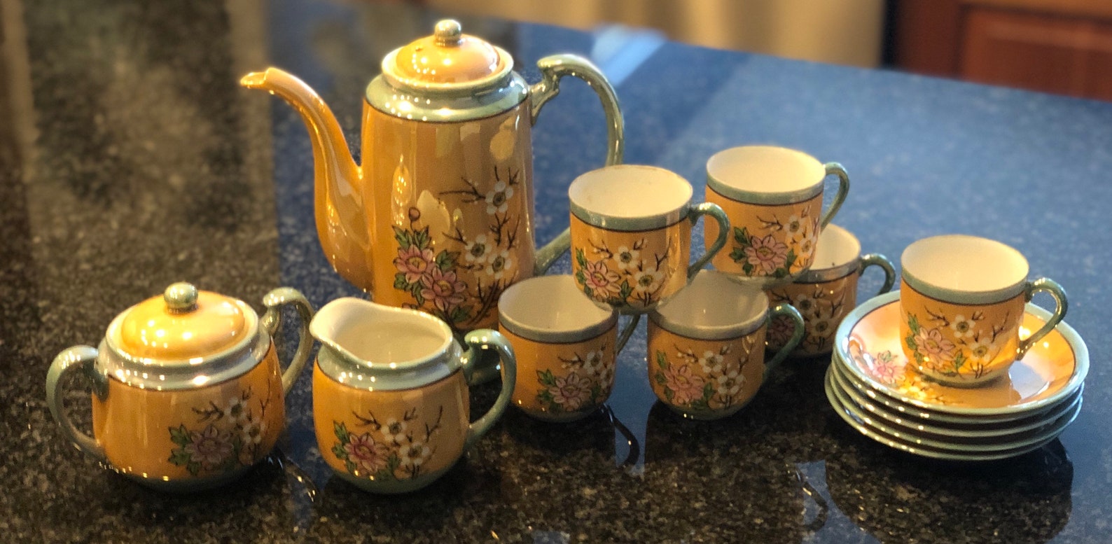 Vintage Lusterware Tea Set - Etsy