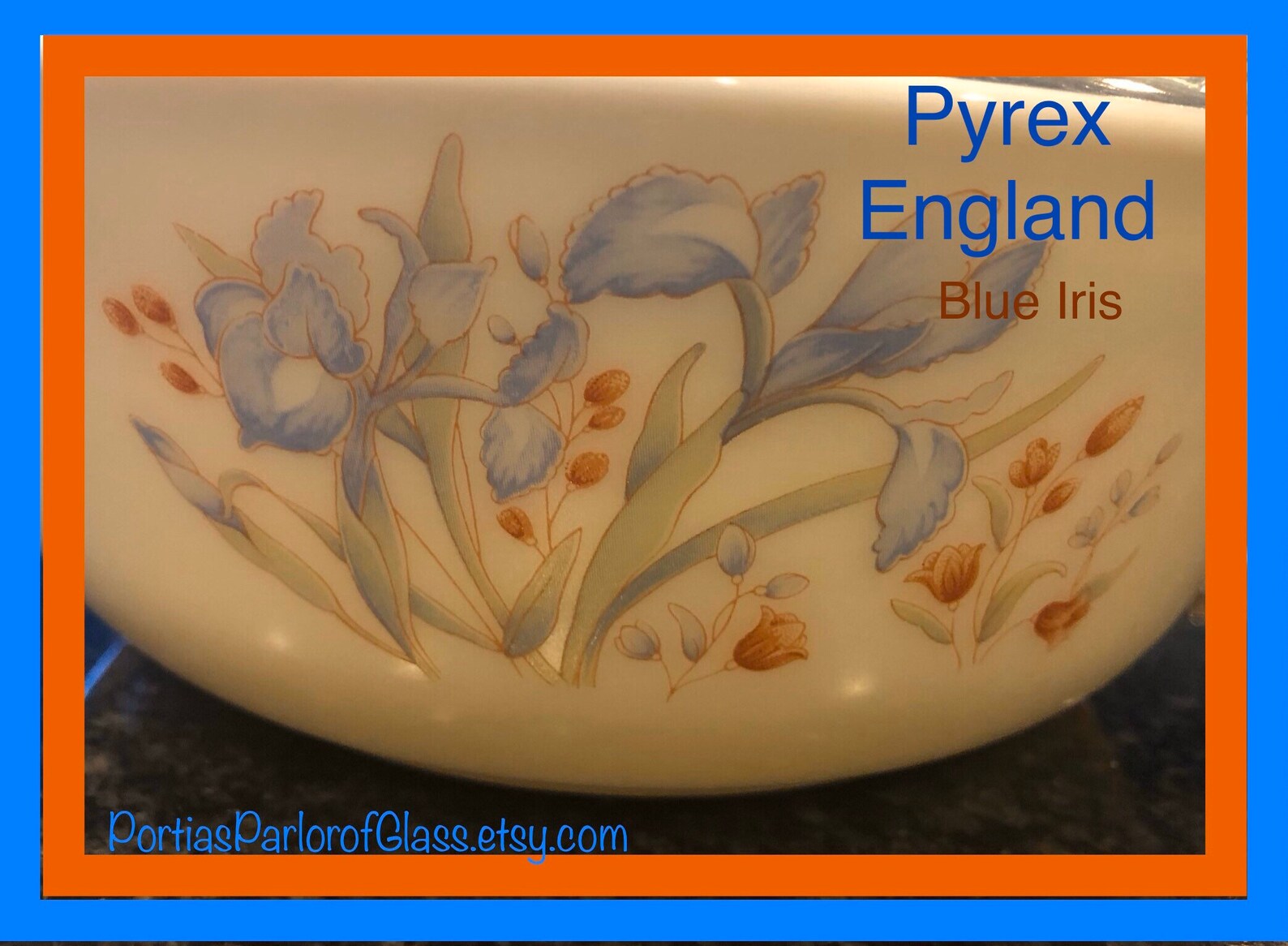 Pyrex England/ Corelle Blue Iris (shadow Iris) Milk Glass - Etsy