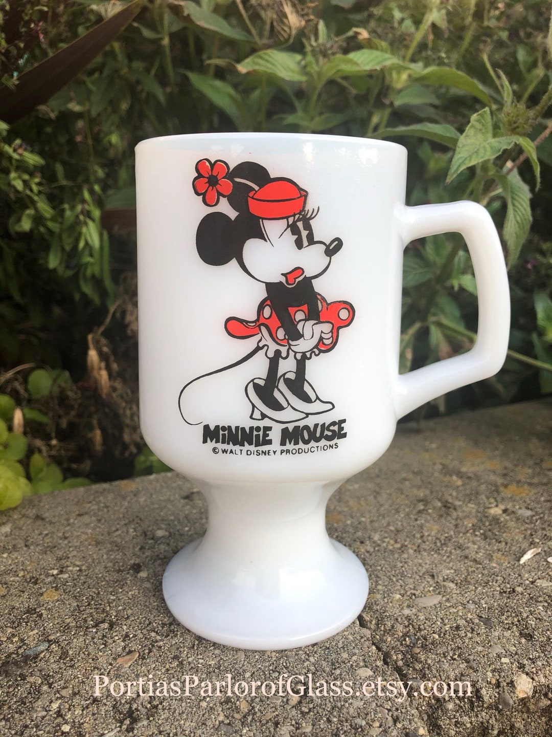 1970s Milk Glass Minnie Mouse Mug - Etsy