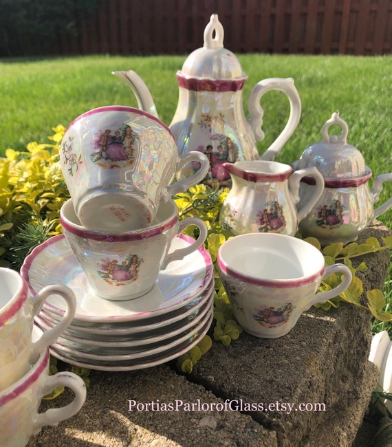 Vintage Lusterware Tea Set for Five | Etsy