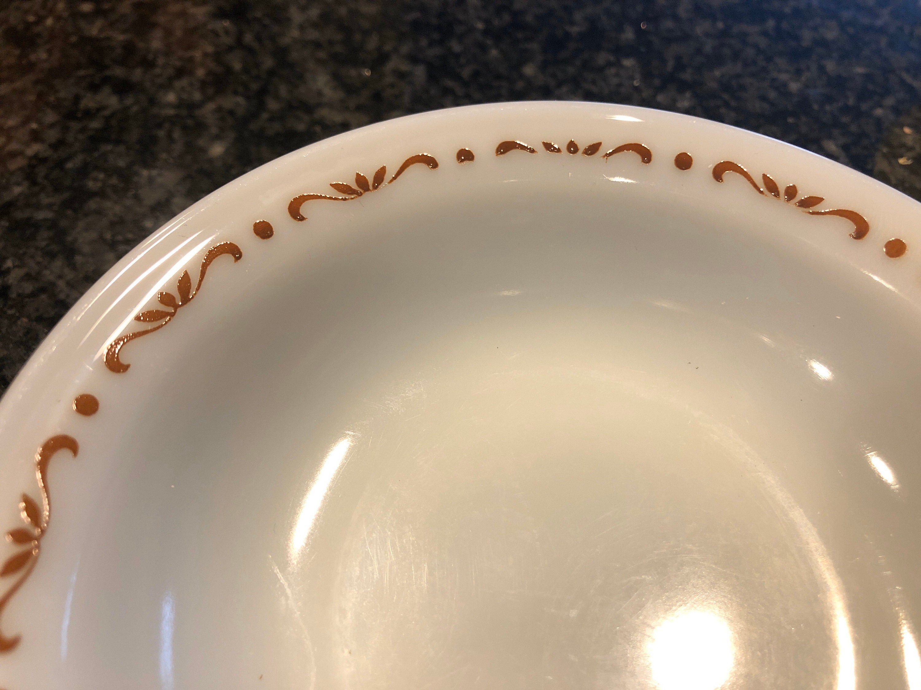 Pyrex Copper Filigree half Pattern Berry Bowls 706 Set of - Etsy