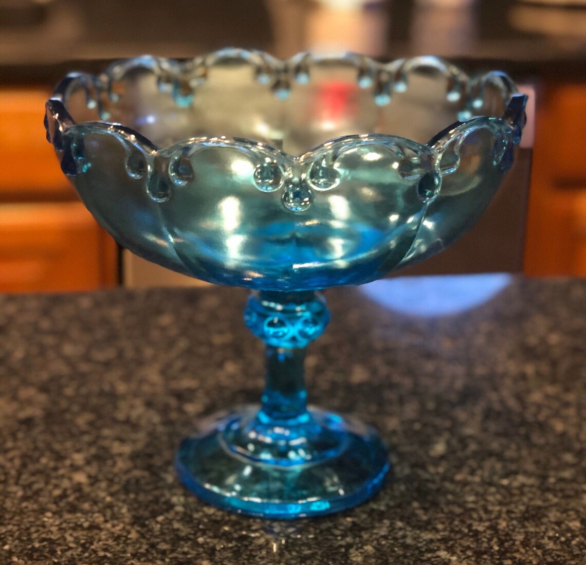 Vintage Indiana Glass Garland Pedestal Bowl | Etsy