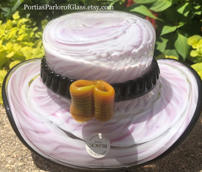 Vintage BLOCK Crystal Hat Bowl - Etsy