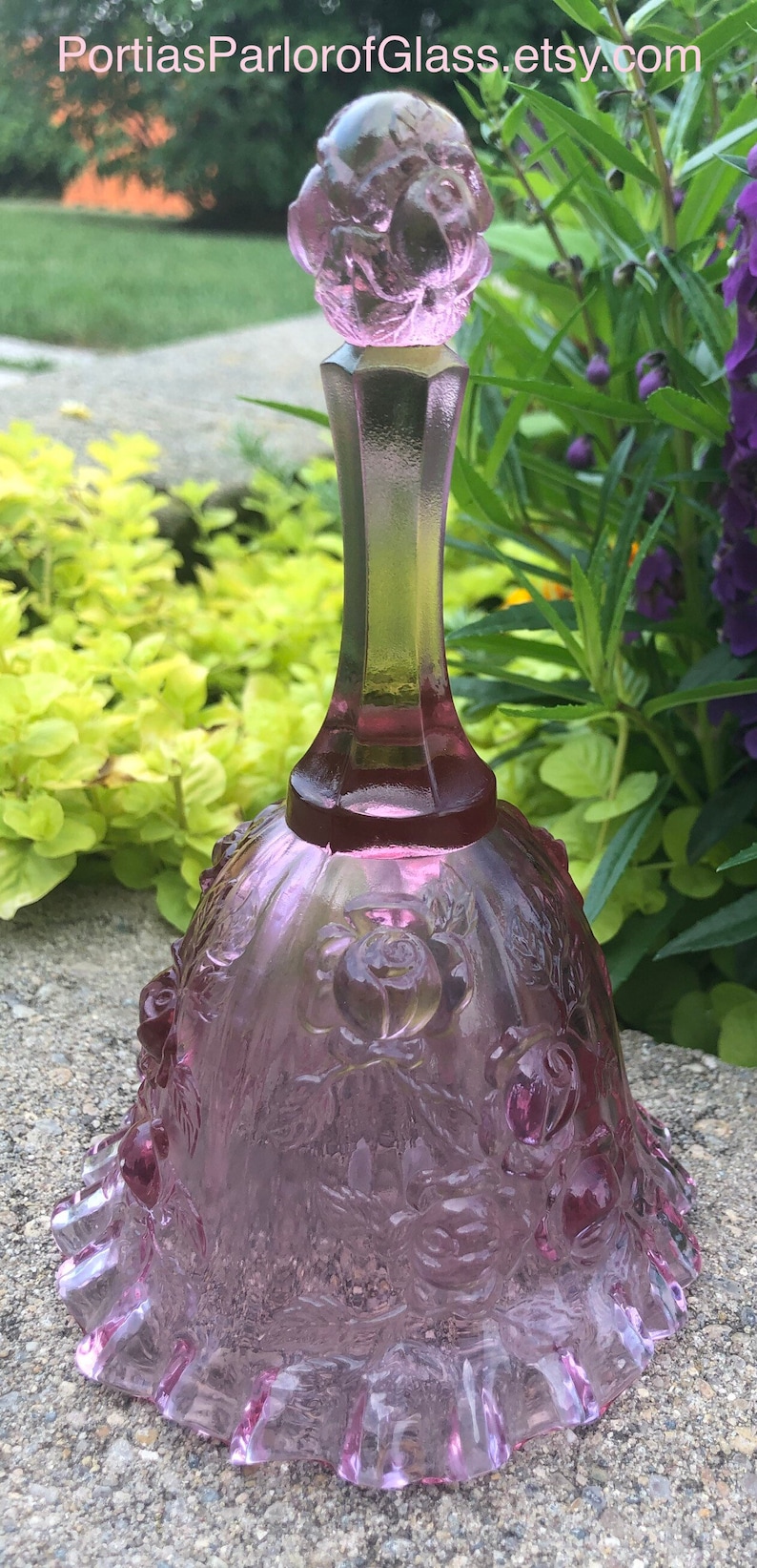 1980/90 Fenton dusty Rose Pink Glass Bells - Etsy