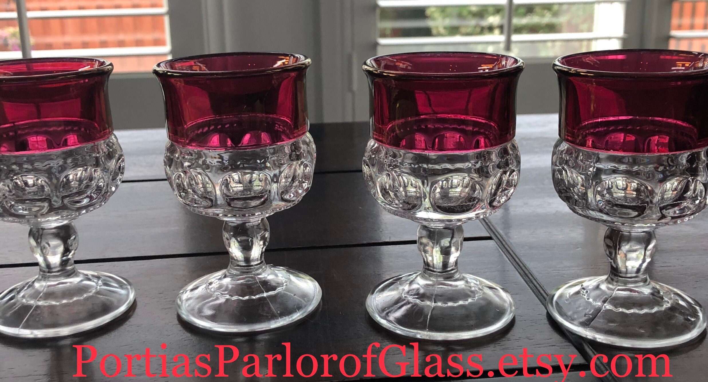 1950s King’s Crown Ruby Flash Collection by TIFFIN-FRANCISCAN - Etsy