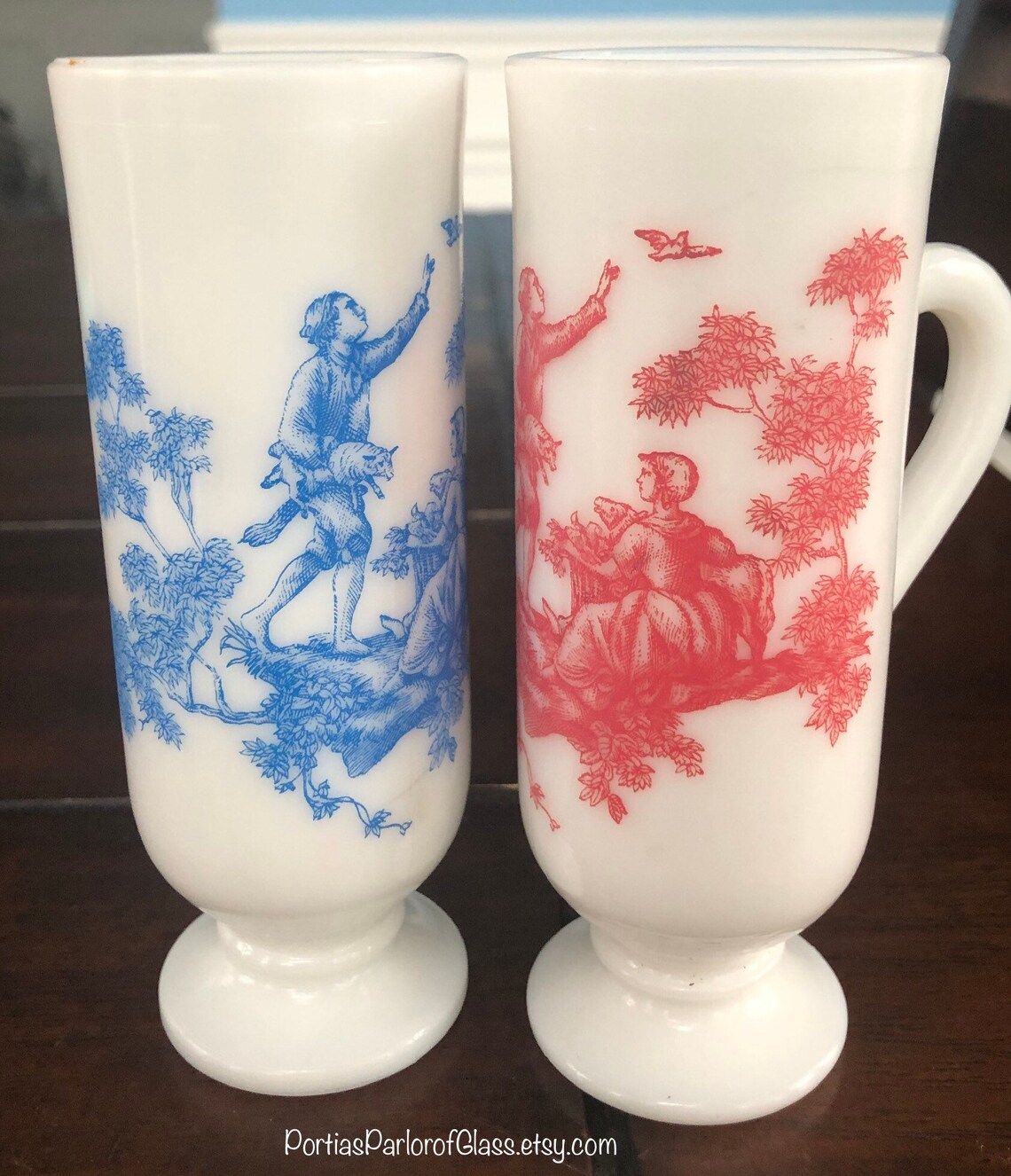 Two Vintage Avon Demitasse Milk Glass Mugs | Etsy