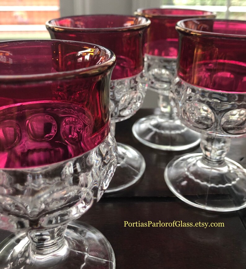 1950s King’s Crown Ruby Flash Collection by TIFFIN-FRANCISCAN - Etsy