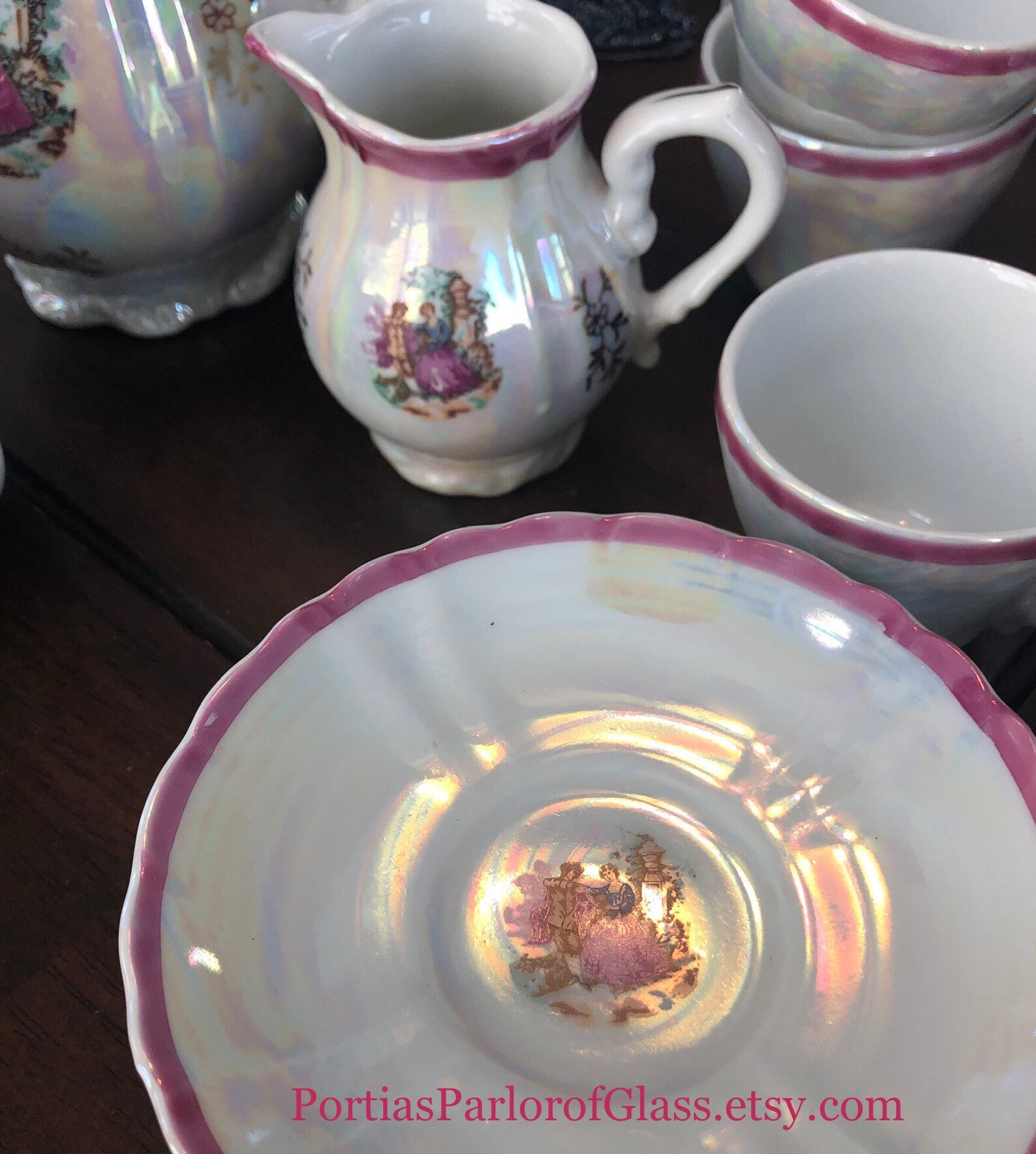 Vintage Lusterware Tea Set for Five | Etsy