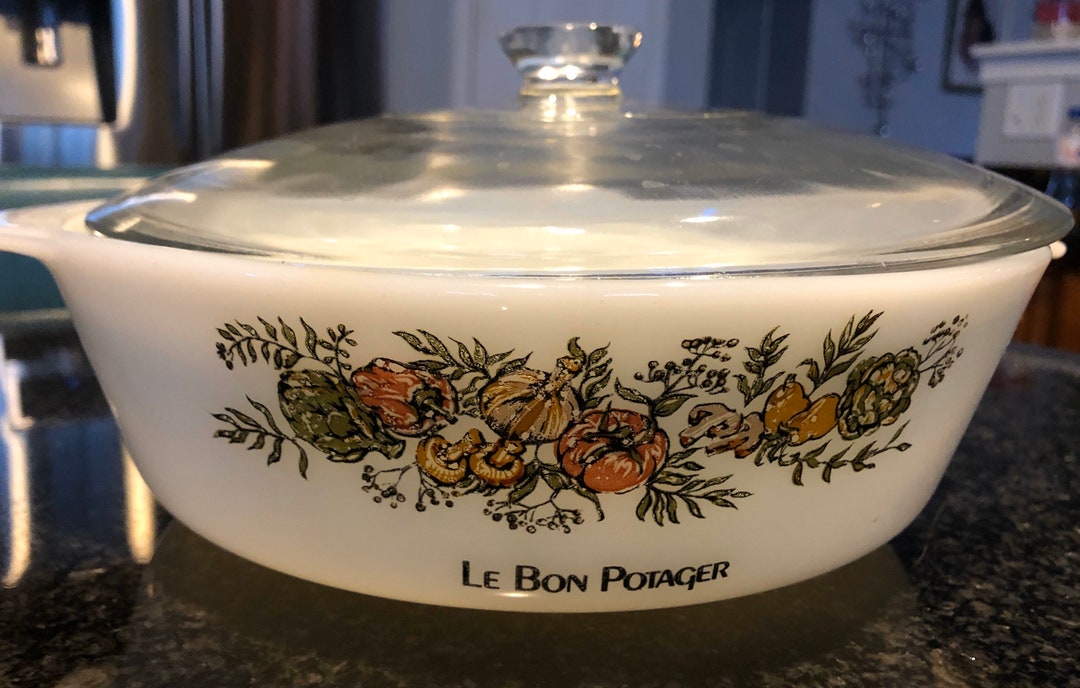 Fireking Le Bon Potager Covered Dish - Etsy