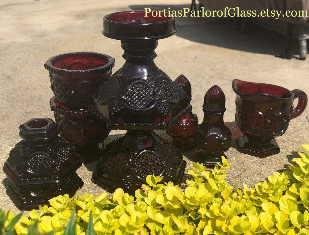 Vintage Avon Ruby Red Cape Cod Collection - Etsy