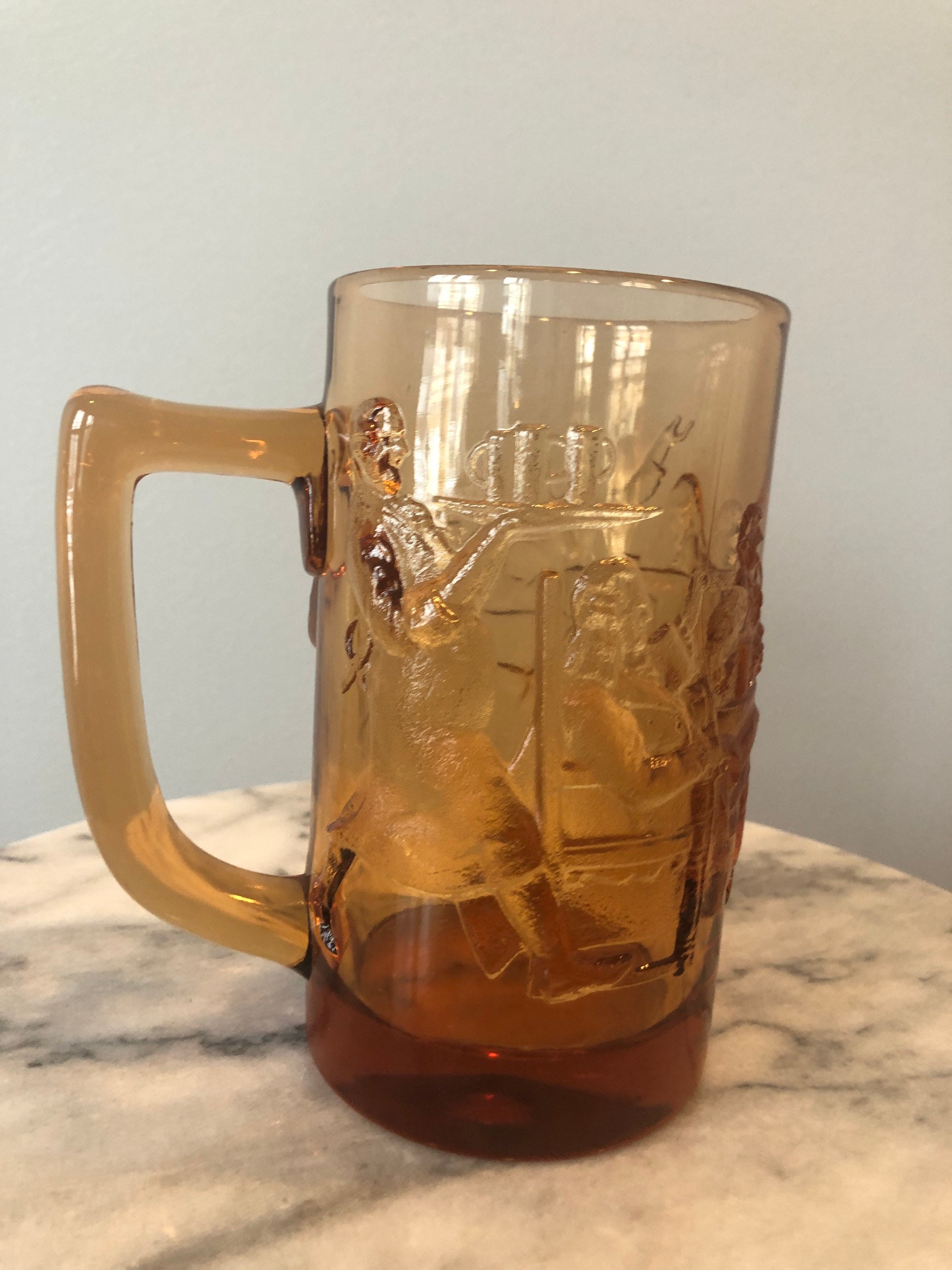 Vintage “amber 1976” Amber Glass Stein - Etsy