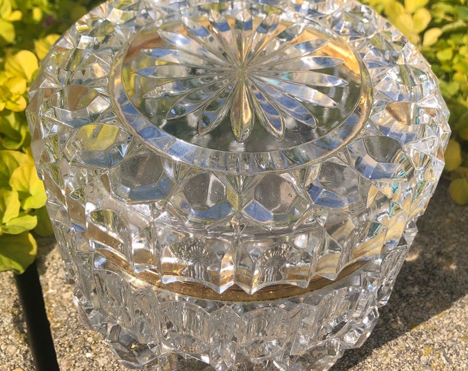 Vintage 5 Circular Imperlux Lead Crystal Hinged Box - Etsy