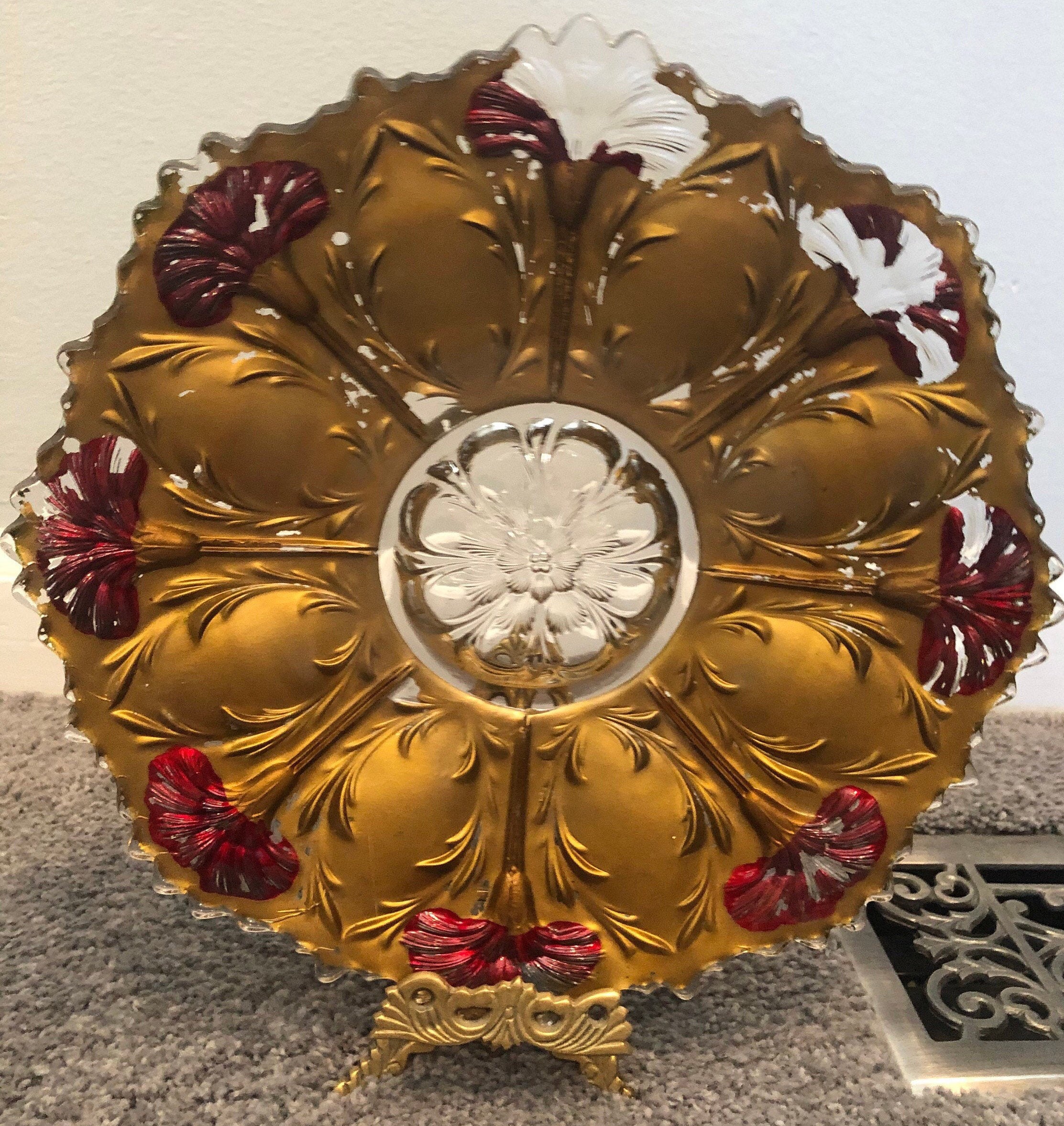 Vintage 9 Goofus Glass Plate EAPG - Etsy