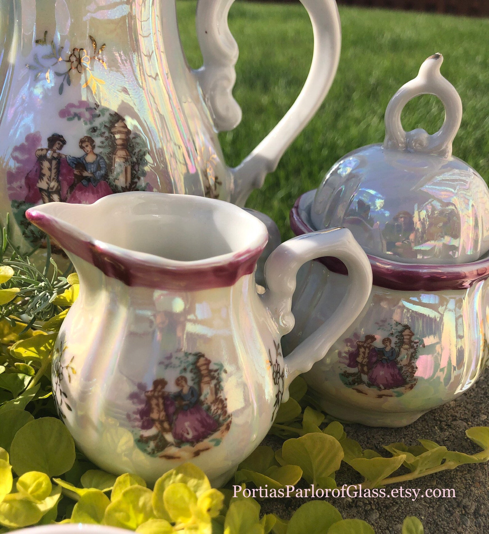 Vintage Lusterware Tea Set for Five | Etsy