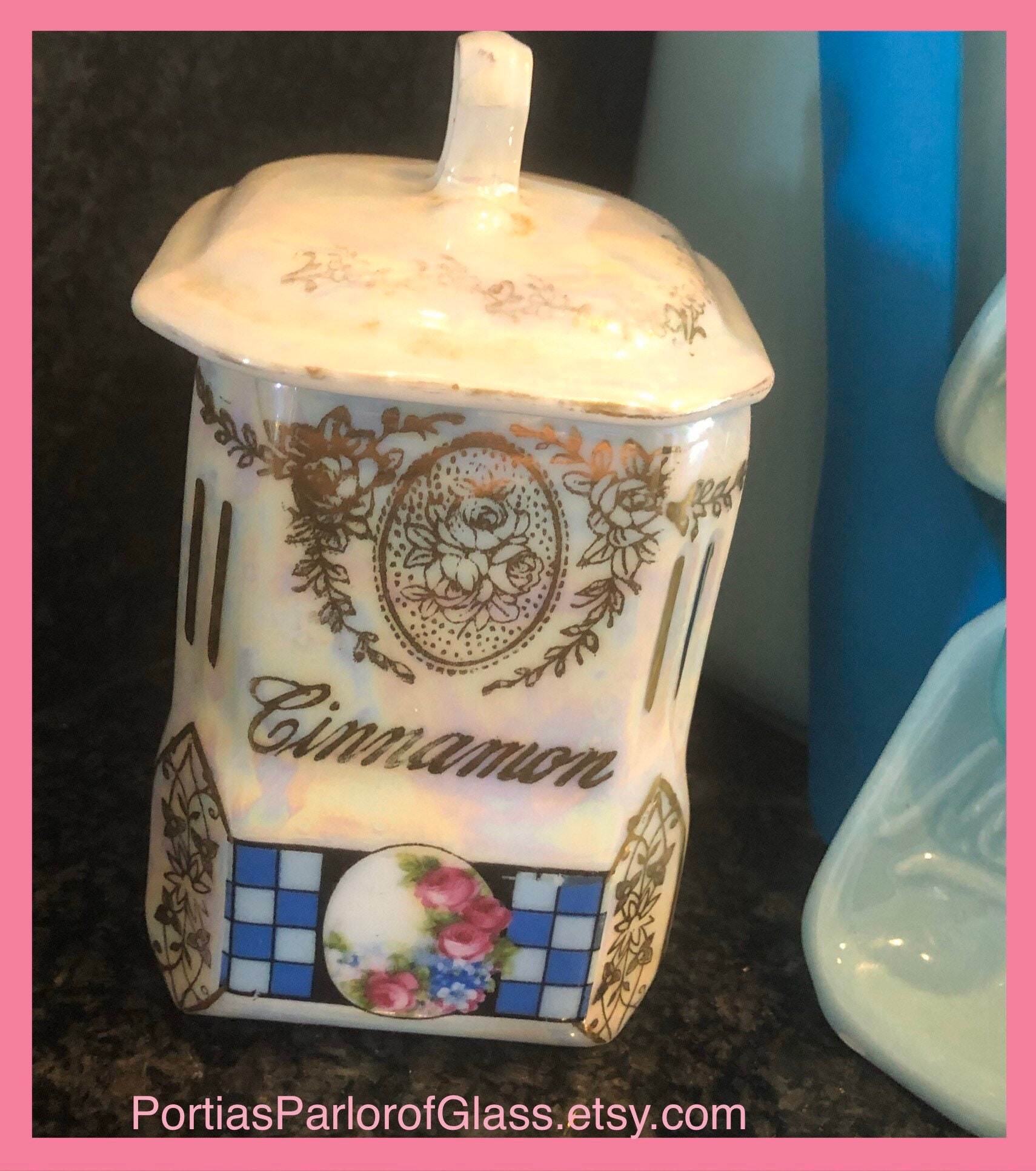 Vintage Victoria Czecha-slovakia Cinnamon Lusterware Jar - Etsy