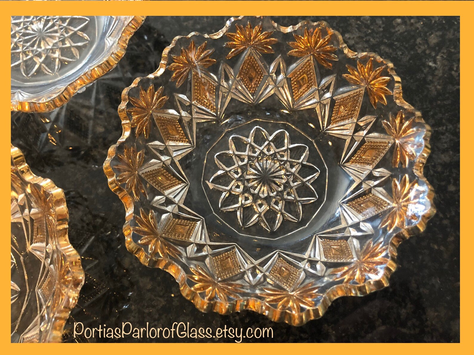 1896 EAPG US Glass Pattern 15046 Victor shoshone Set of Four - Etsy