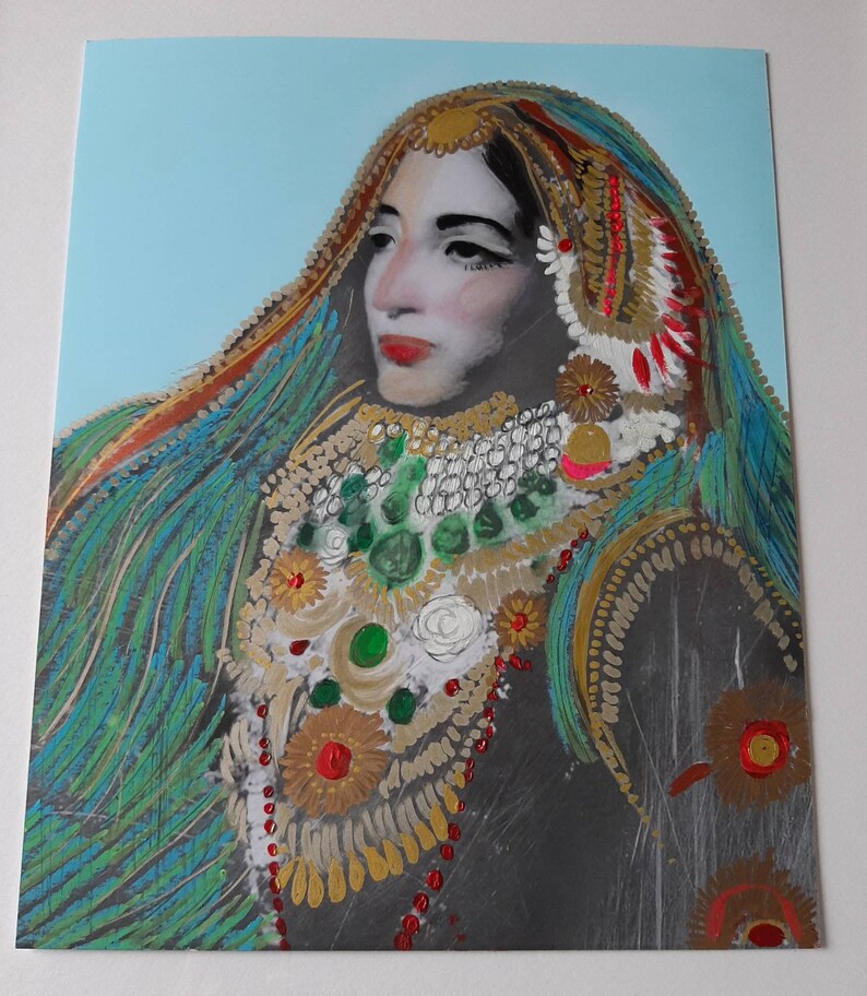 Maharani Jind Kaur Giclee Print in Blue and Gold - Etsy Canada Maharani Jind Kaur Giclee Print in Blue and Gold - Etsy Canada