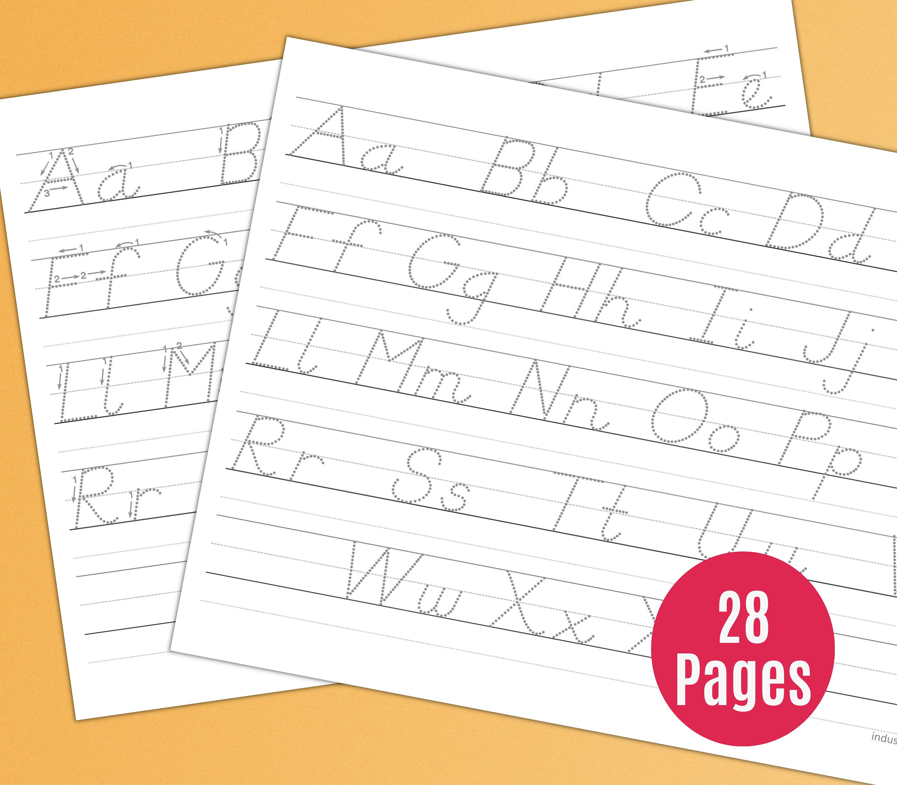 Alphabet Handwriting Practice for Kids, Printable Letter Tracing ...