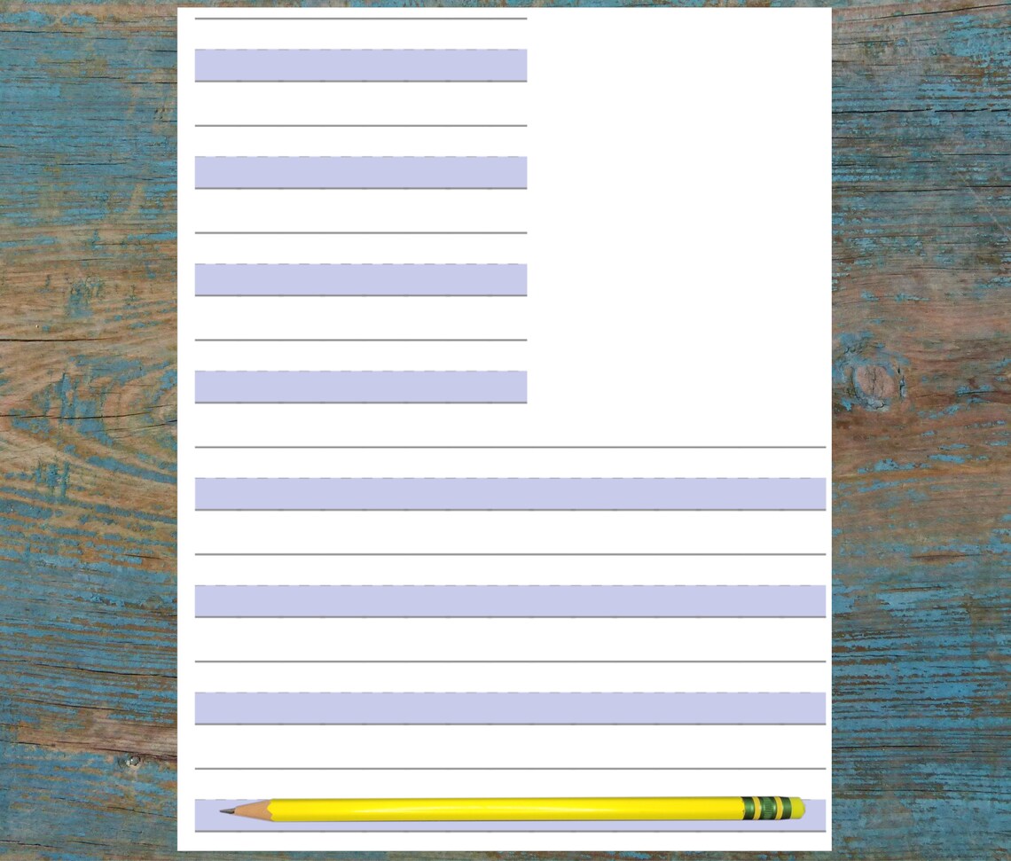 Handwriting Paper Printable Story Writing Paper Printable | Etsy