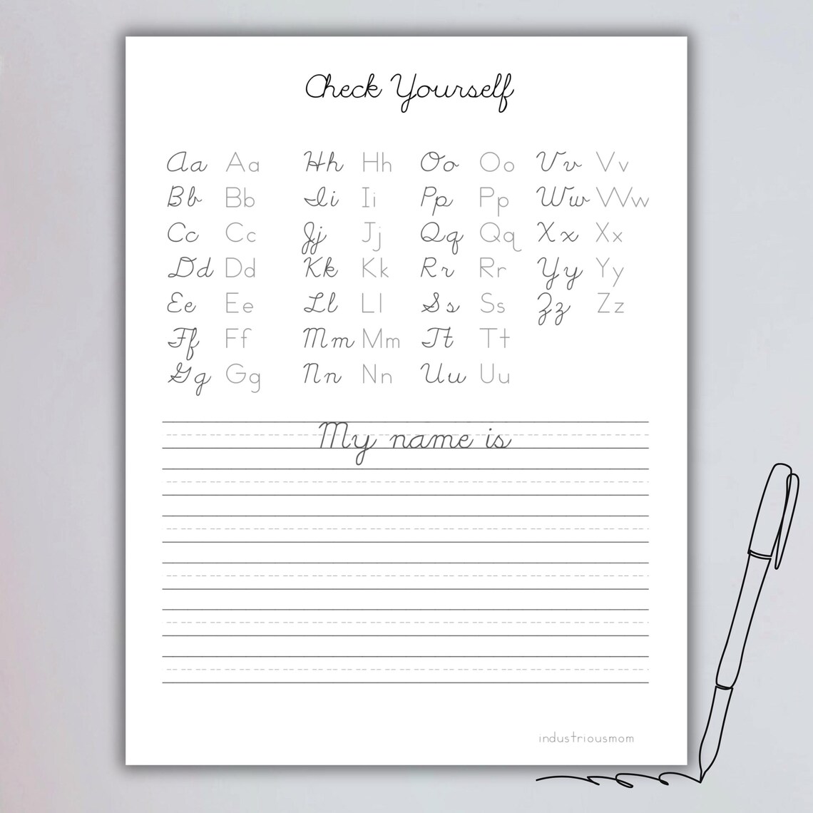 Learning Cursive Letter Connectors Practice – 27 Pages Printable PDF ...