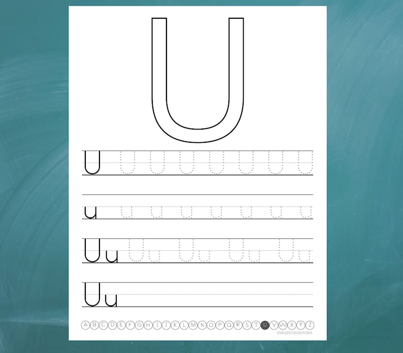 Kindergarten Alphabet Tracing Pages Upper and Lower Case Letters ...