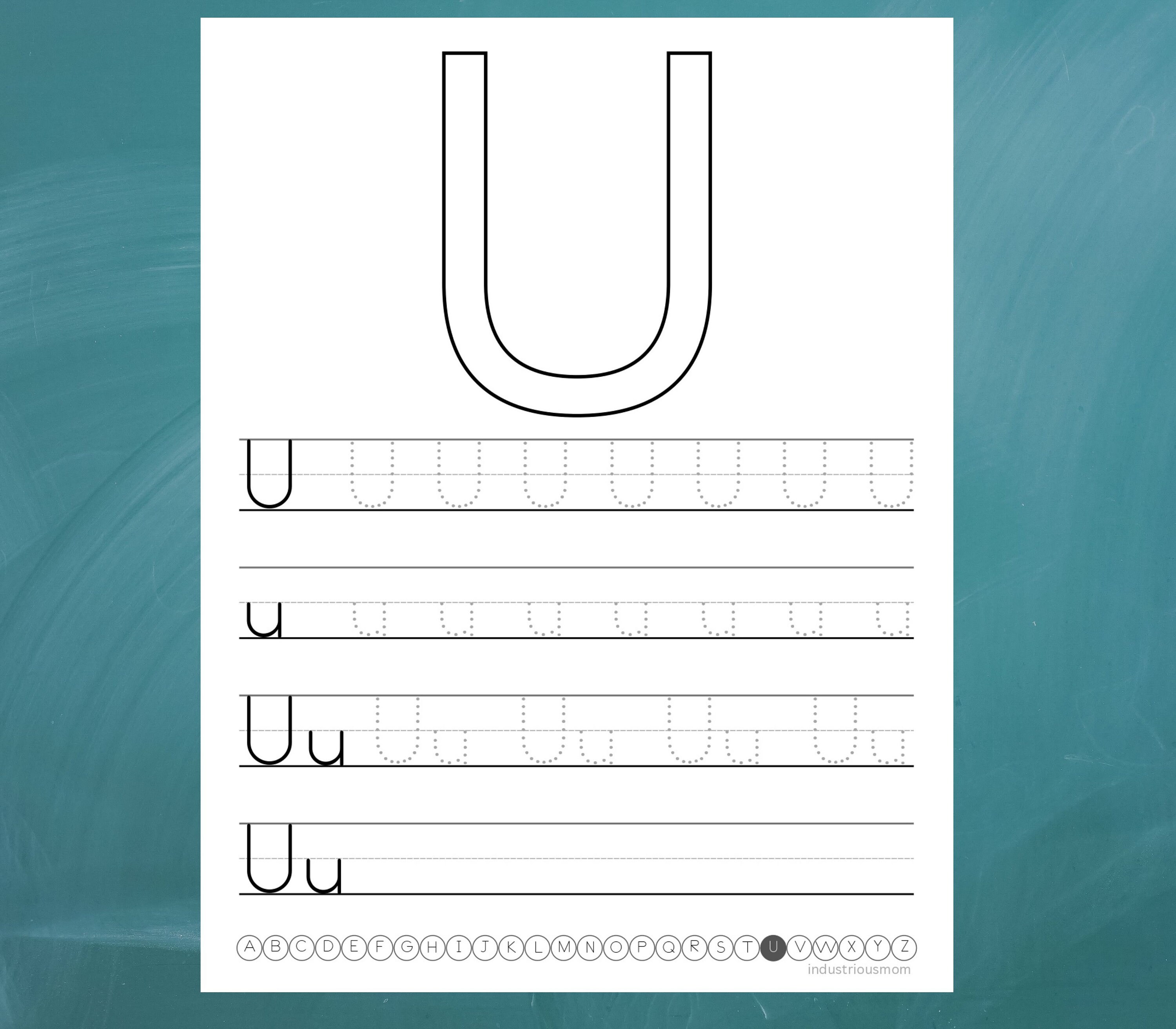 Kindergarten Alphabet Tracing Pages Upper and Lower Case Letters ...
