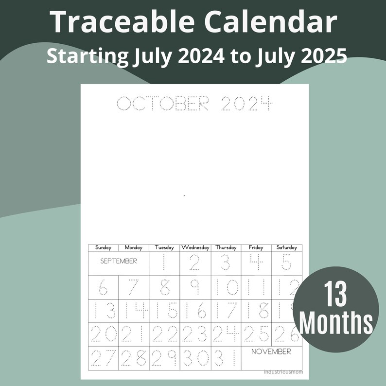 School Year 2024 2025 Calendar for Kids monthly Calendar Printable ...
