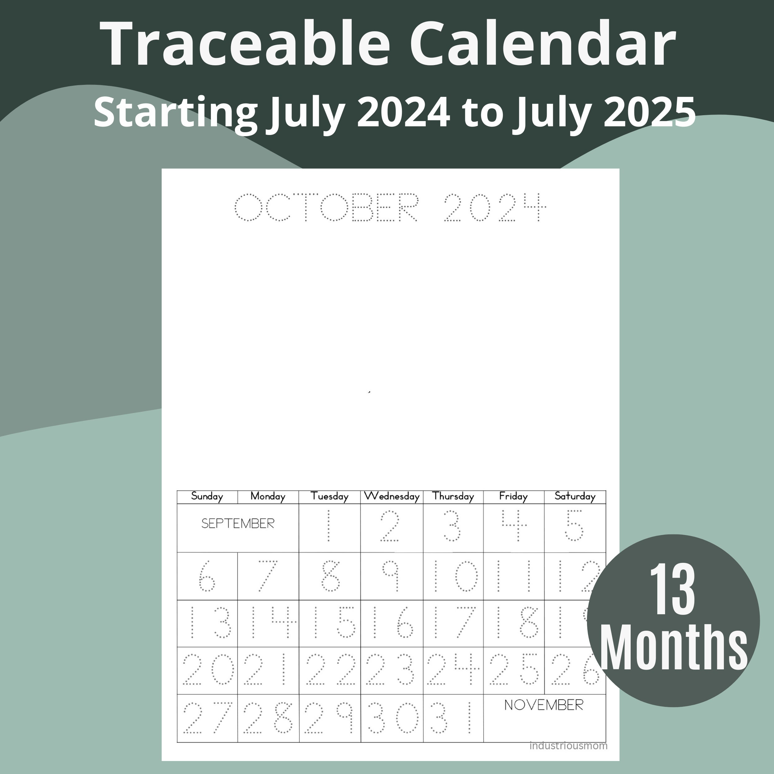 School Year 2024 2025 Calendar for Kids monthly Calendar Printable ...