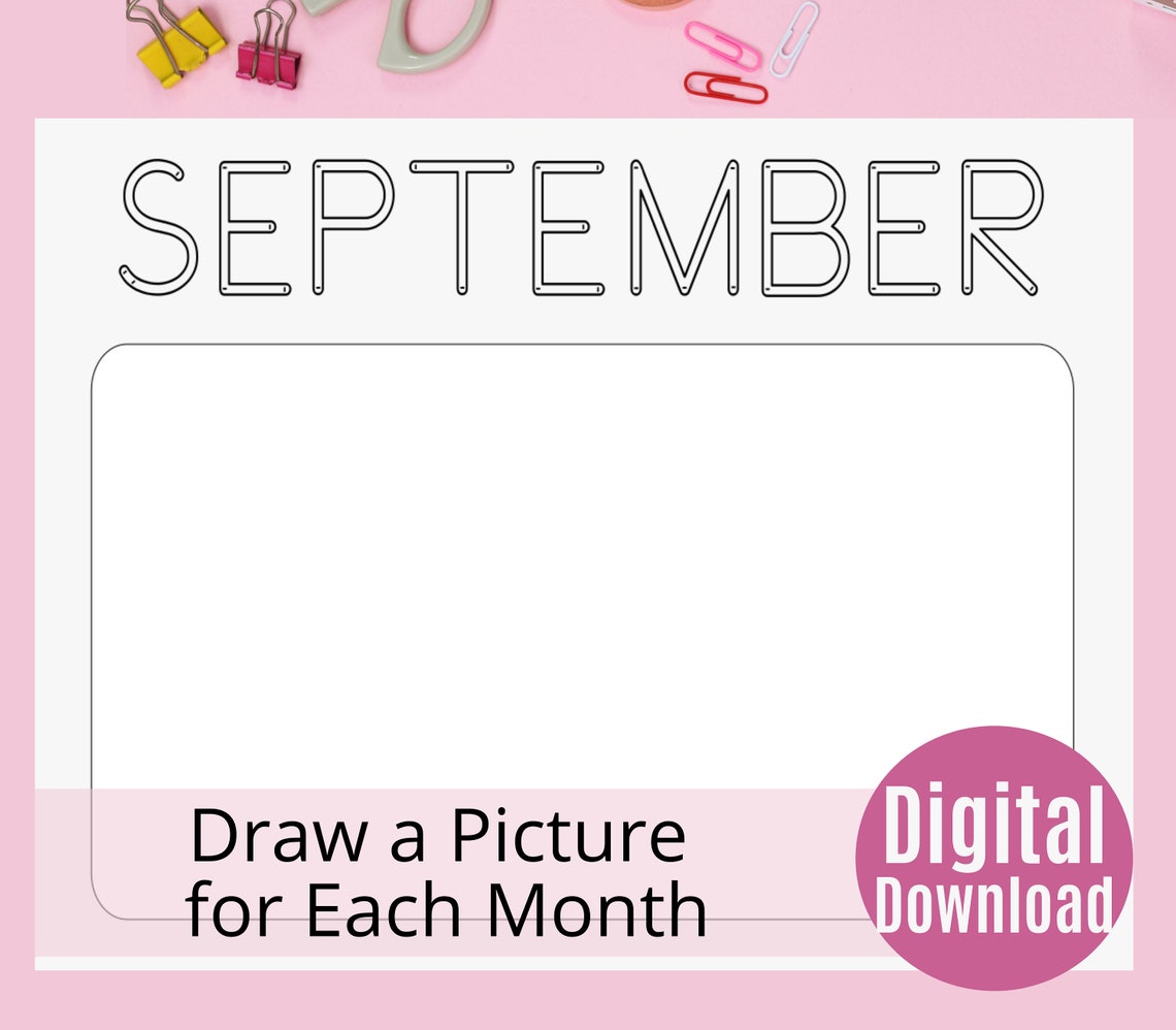 School Year Kid's Calendar 2022-2023 Kindergarten - Etsy