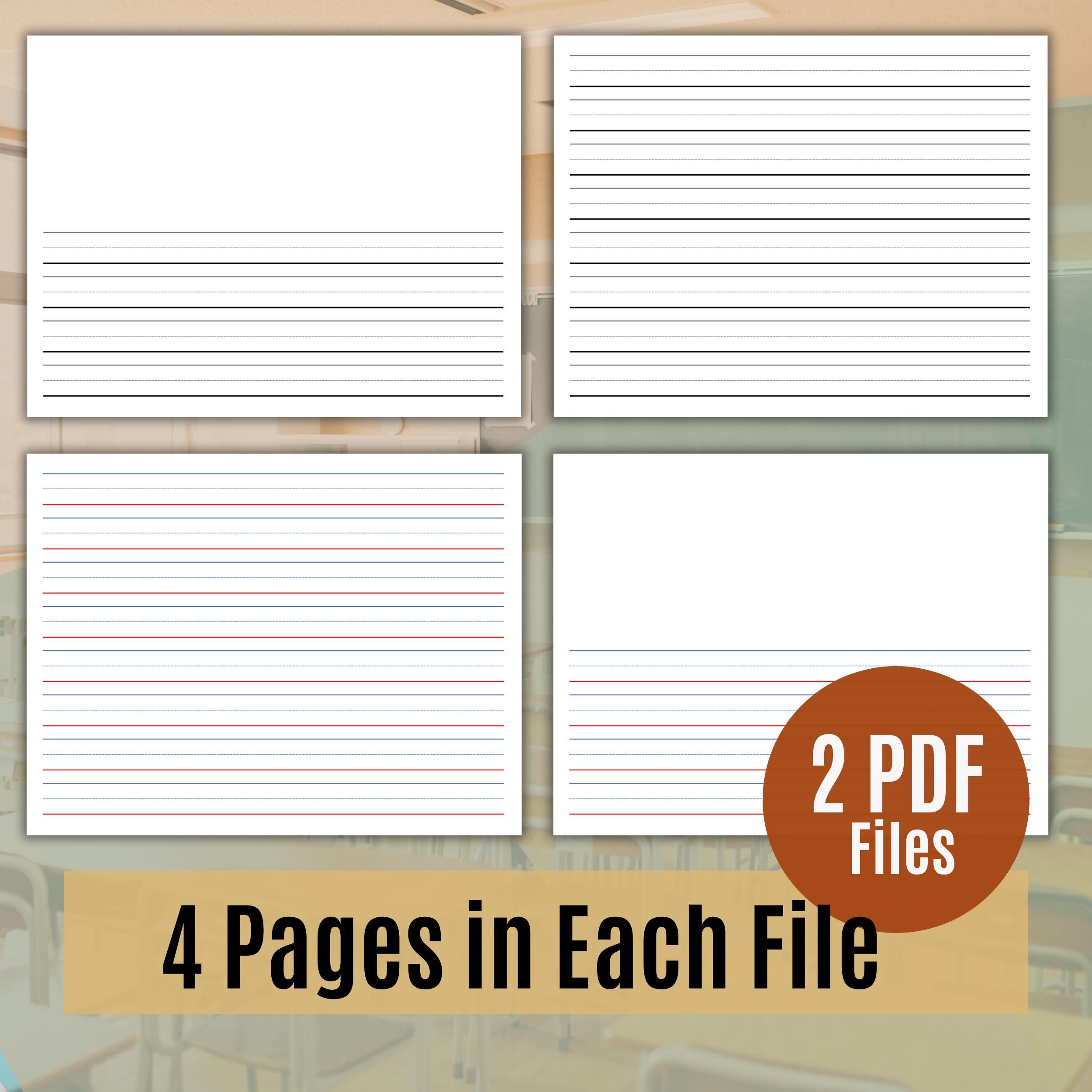 Printable Lined Paper for Kids – 5/8 Inch Spacing | Story Writing ...