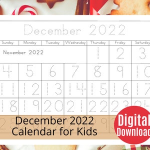 School Year Kid's Calendar 2022-2023 Kindergarten - Etsy