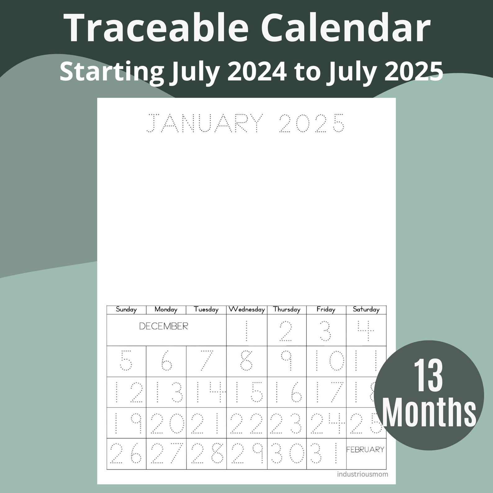 School Year 2024 2025 Calendar for Kids monthly Calendar Printable ...