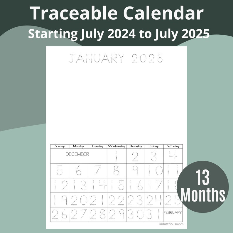 School Year 2024 2025 Calendar for Kids monthly Calendar Printable ...