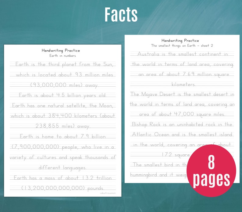 Neat Handwriting Practice Sheet for Teens and Adults Printable US ...