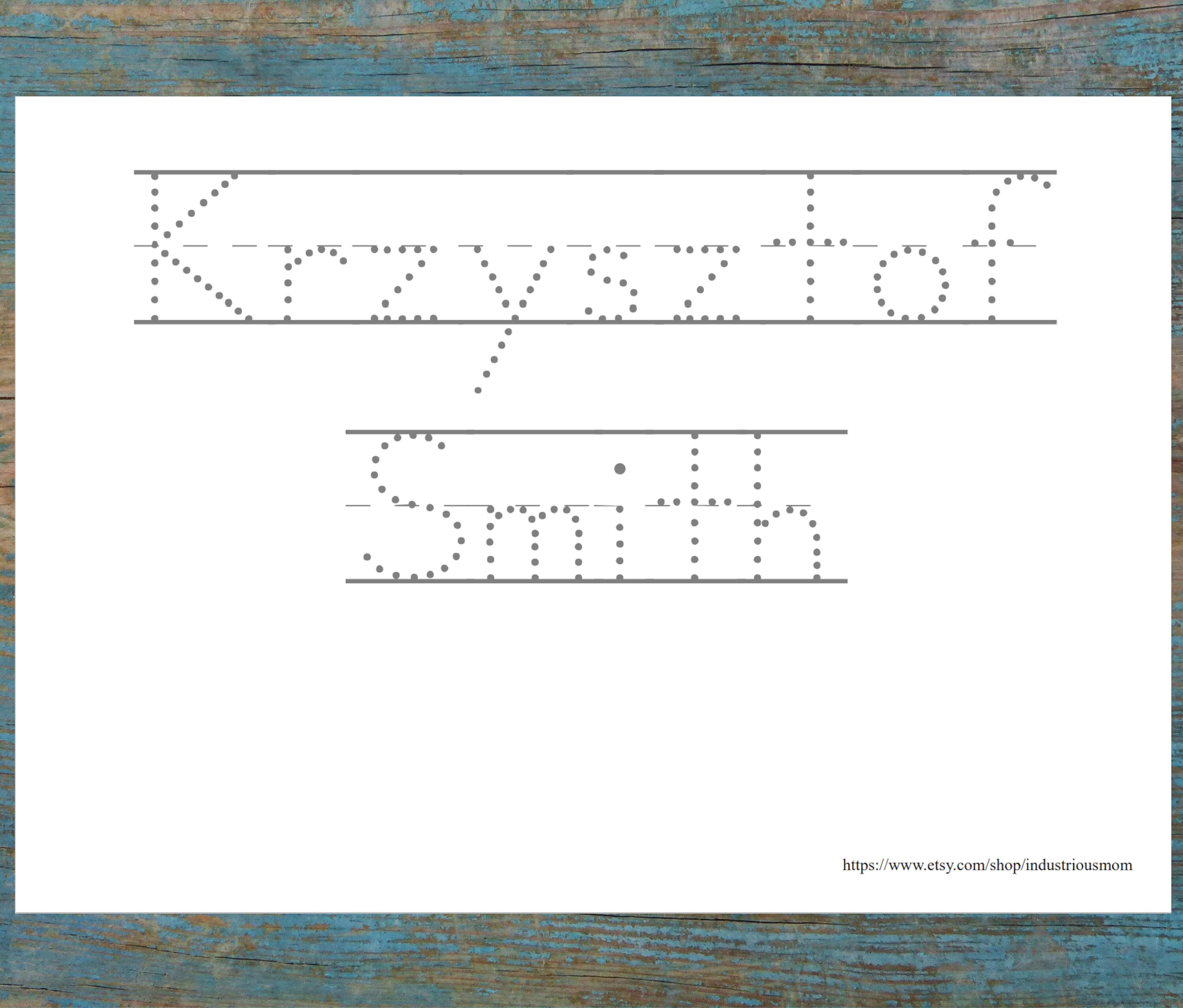 Custom First and Last Name Handwriting Practice | Learning Write for ...