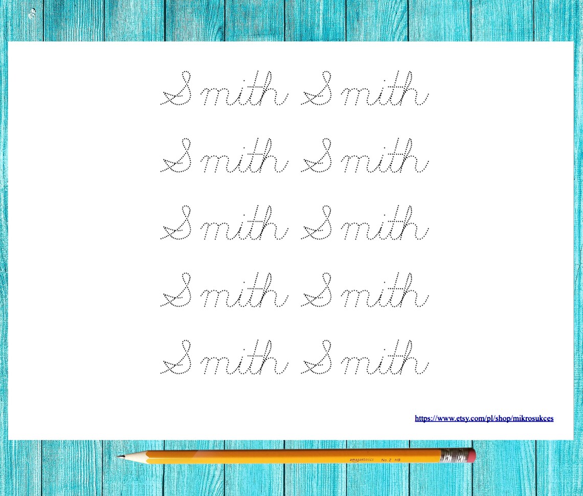 Cursive First and Last Name Tracing Pages - Learning to Write Cursive ...