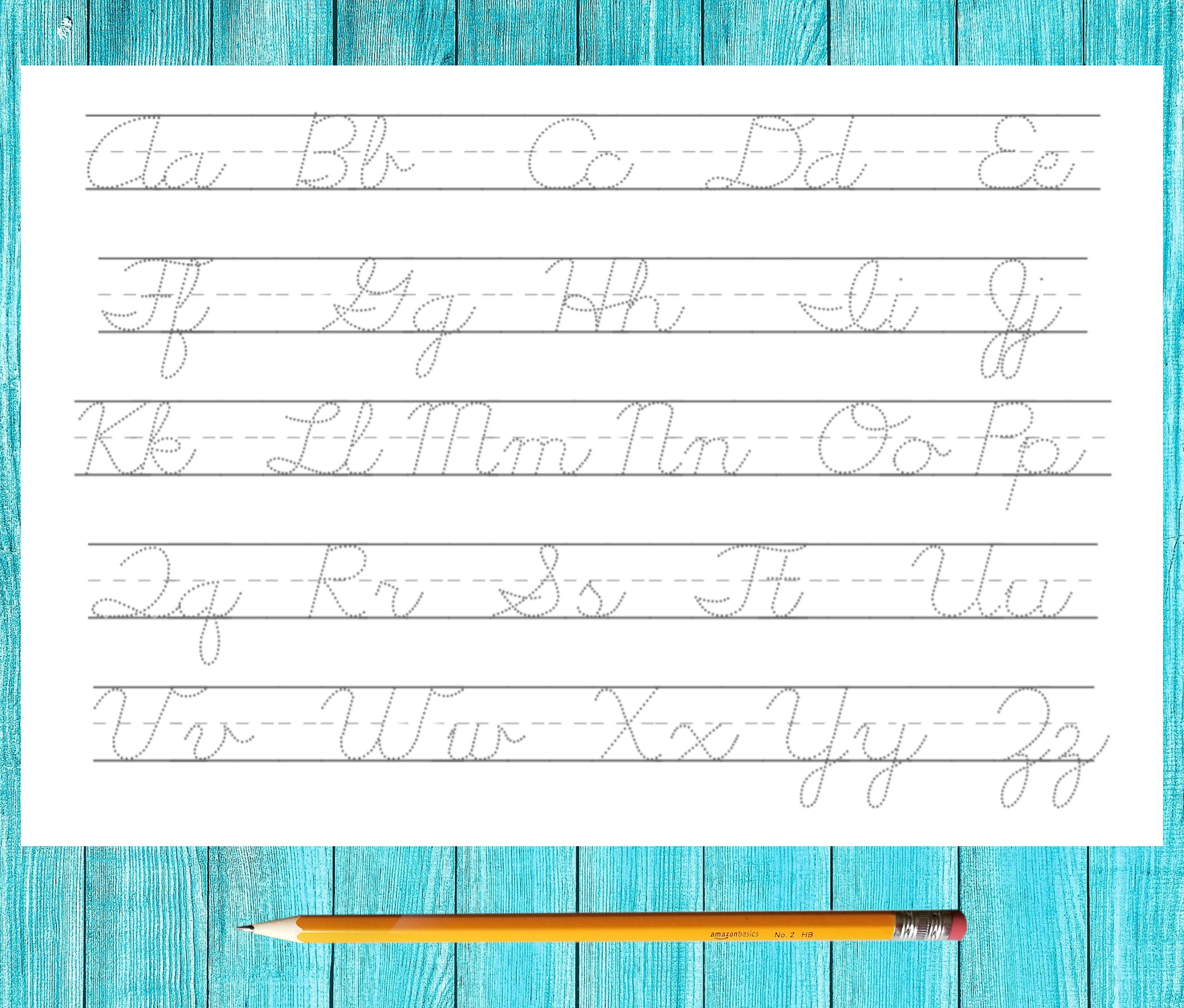 Cursive Letters Alphabet Tracing Pages Printable - Learning to Write ...