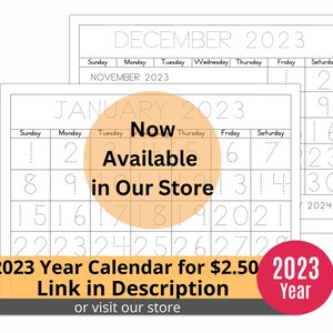 School Year Kid's Calendar 2022-2023 Kindergarten - Etsy