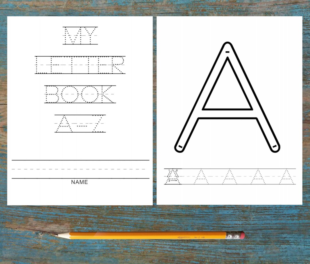 Outlined Alphabet Uppercase Letters Preschool and Kindergarten -my ...