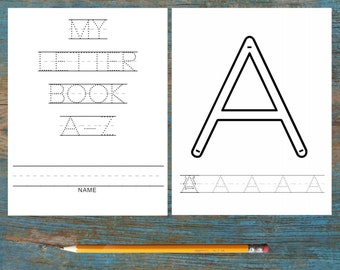 Outlined Alphabet Uppercase Letters Preschool and Kindergarten -my ...
